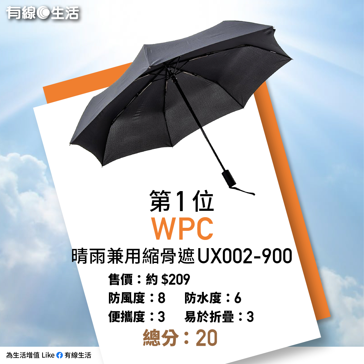 縮骨遮｜日本雜誌比併9款縮骨遮 $59貨防風強完勝$300日本牌子 UNIQLO／IKEA／WPC - 有線寬頻 i-CABLE
